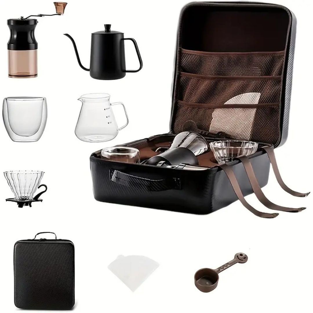 Stainless Steel Gourmet Travel Coffee Set – Kertem